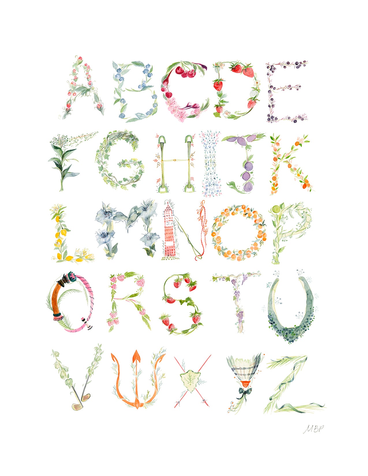 Garden Party Alphabet – MOLLYGRAMS